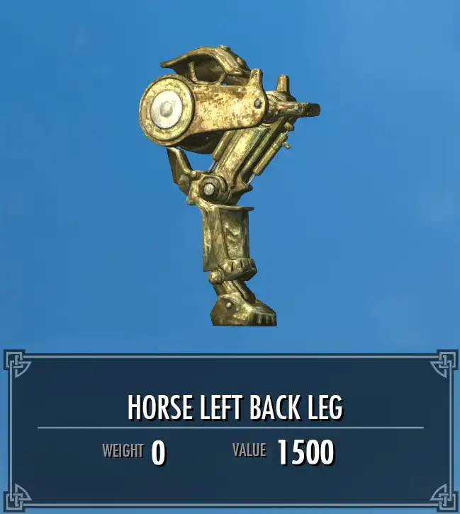 Dwarven Horse Back Left Leg | Legacy of the Dragonborn | Fandom