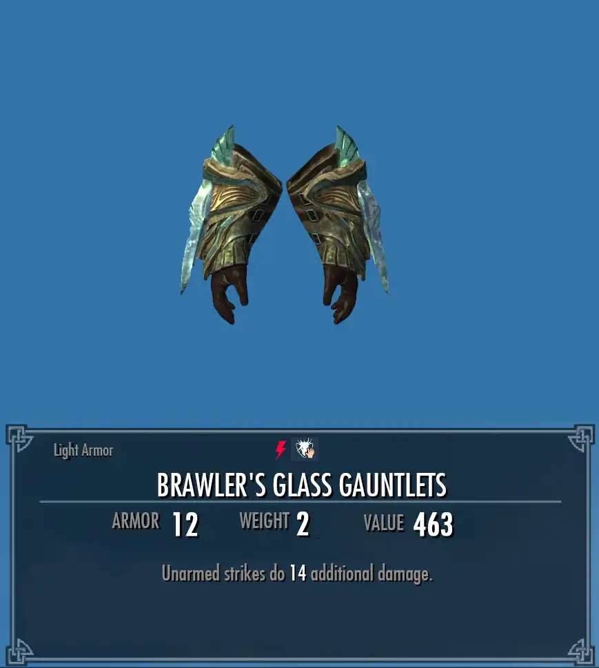 Brawler's Glass Gauntlets | Legacy of the Dragonborn | Fandom