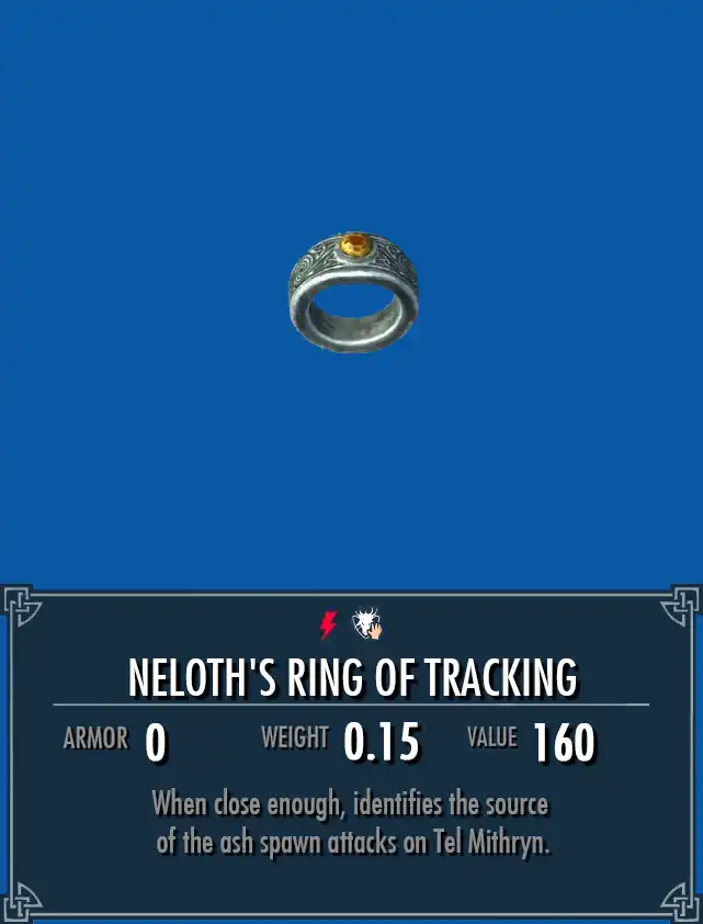 Neloth's Ring of Tracking | Legacy of the Dragonborn | Fandom