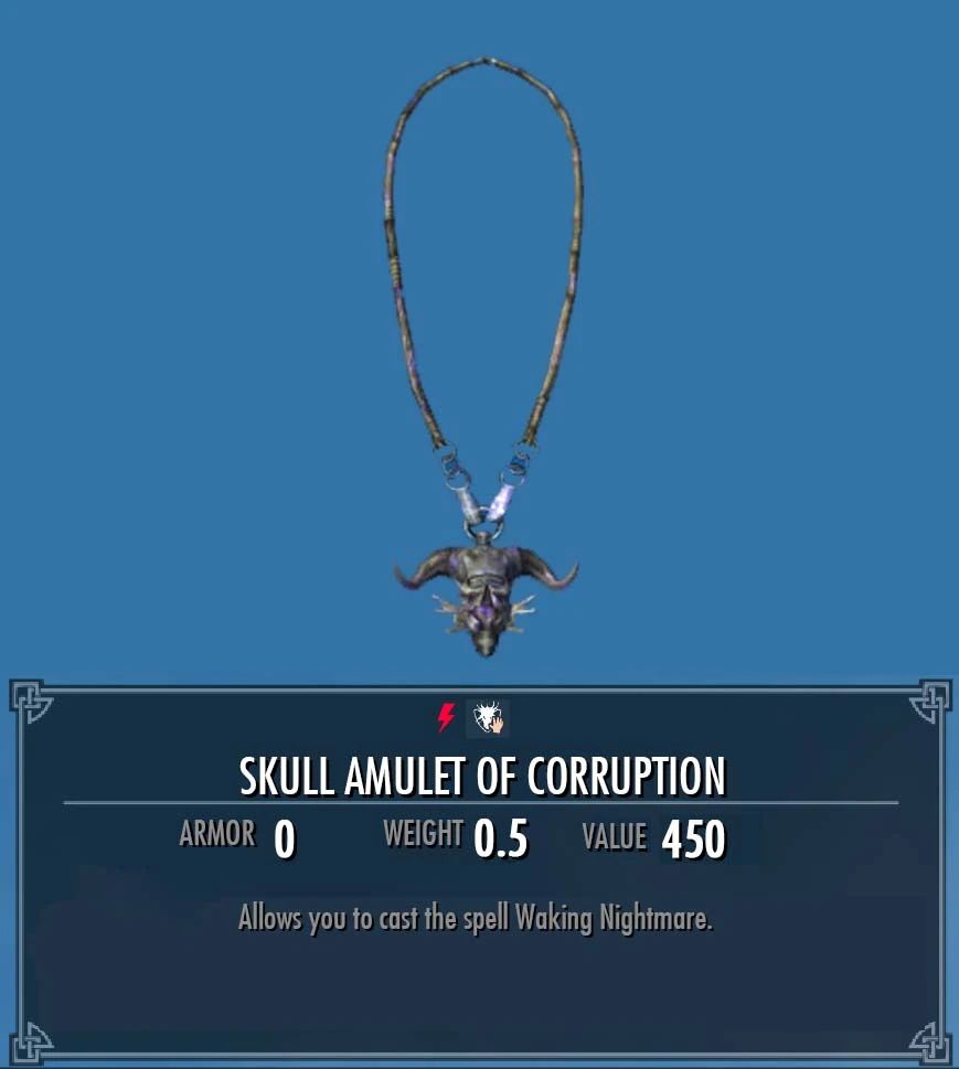 Skull Amulet of Corruption | Legacy of the Dragonborn | Fandom
