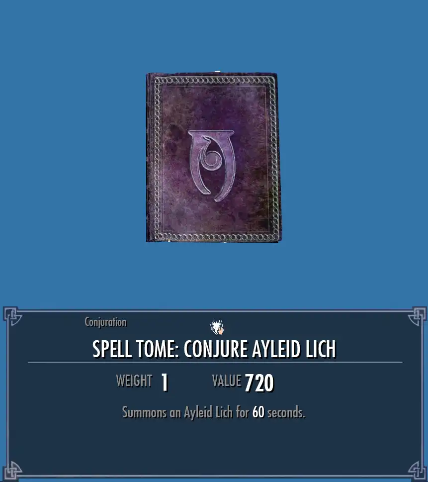 Spell Tome: Conjure Ayleid Lich | Legacy of the Dragonborn | Fandom