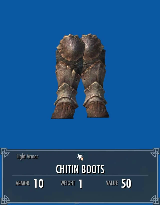 Chitin Boots | Legacy of the Dragonborn | Fandom