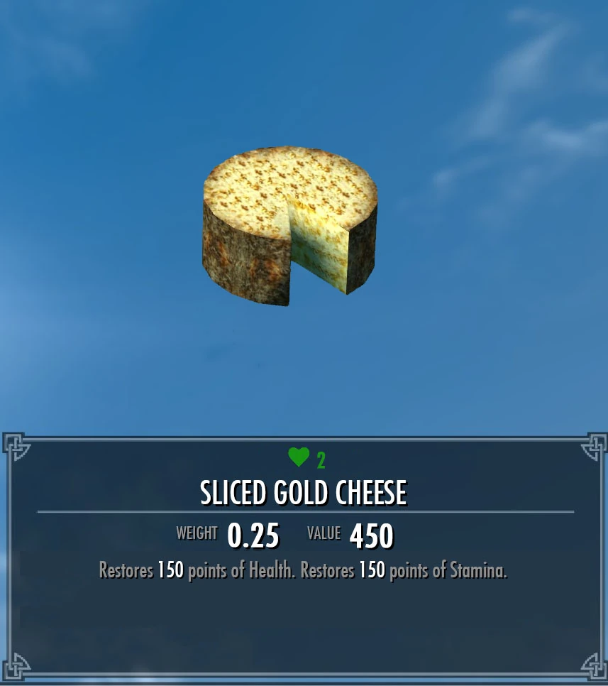Sliced Gold Cheese | Legacy of the Dragonborn | Fandom
