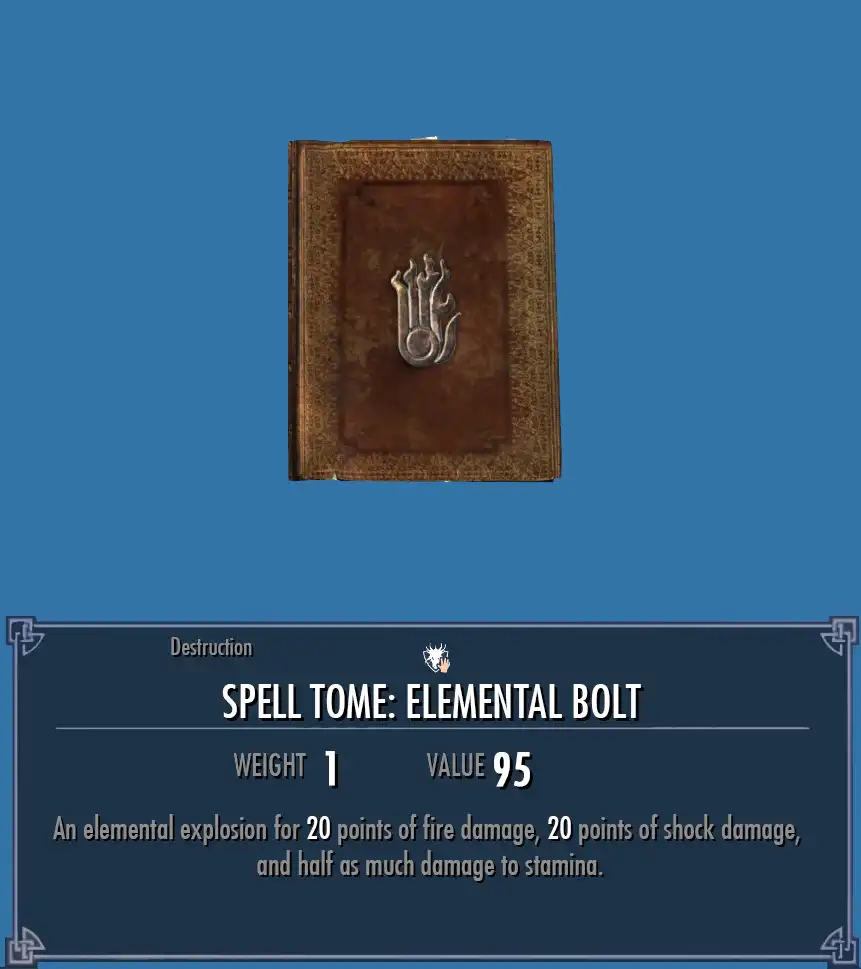 Spell Tome: Elemental Bolt | Legacy of the Dragonborn | Fandom