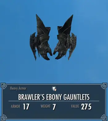 Brawler's Ebony Gauntlets | Legacy of the Dragonborn | Fandom
