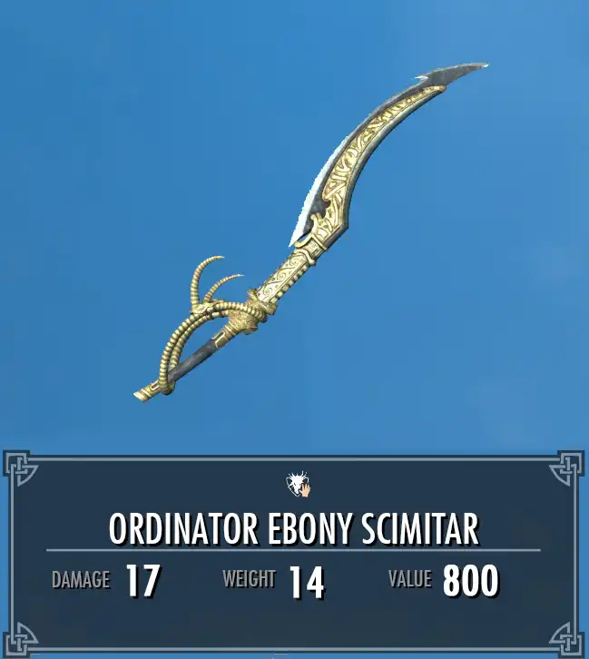 Ordinator Ebony Scimitar | Legacy of the Dragonborn | Fandom