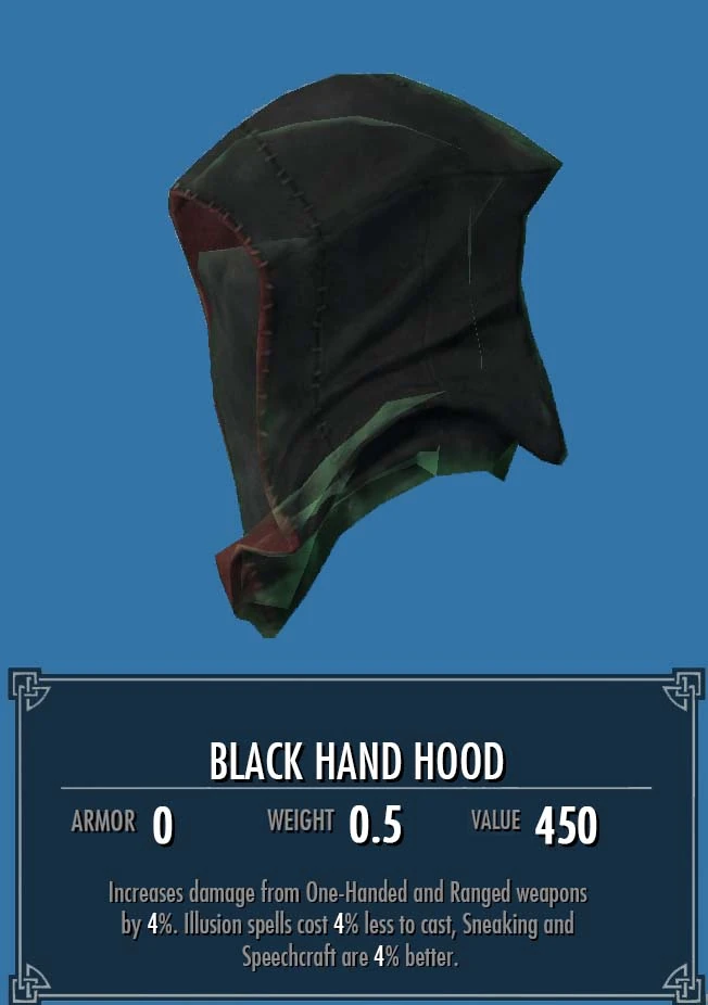 Black Hand Hood | Legacy of the Dragonborn | Fandom