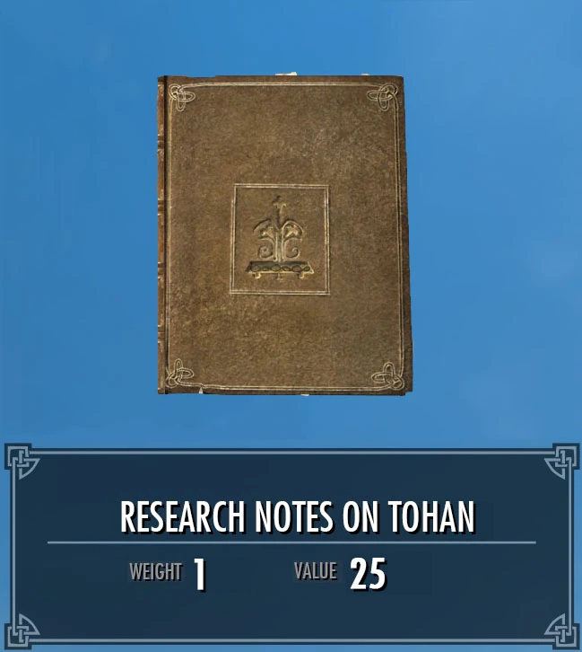 Research Notes on Tohan | Legacy of the Dragonborn | Fandom