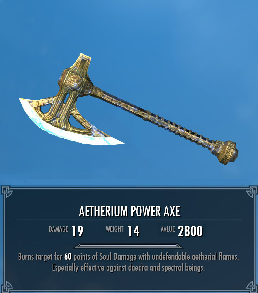 Aetherium Power Axe Legacy Of The Dragonborn Fandom