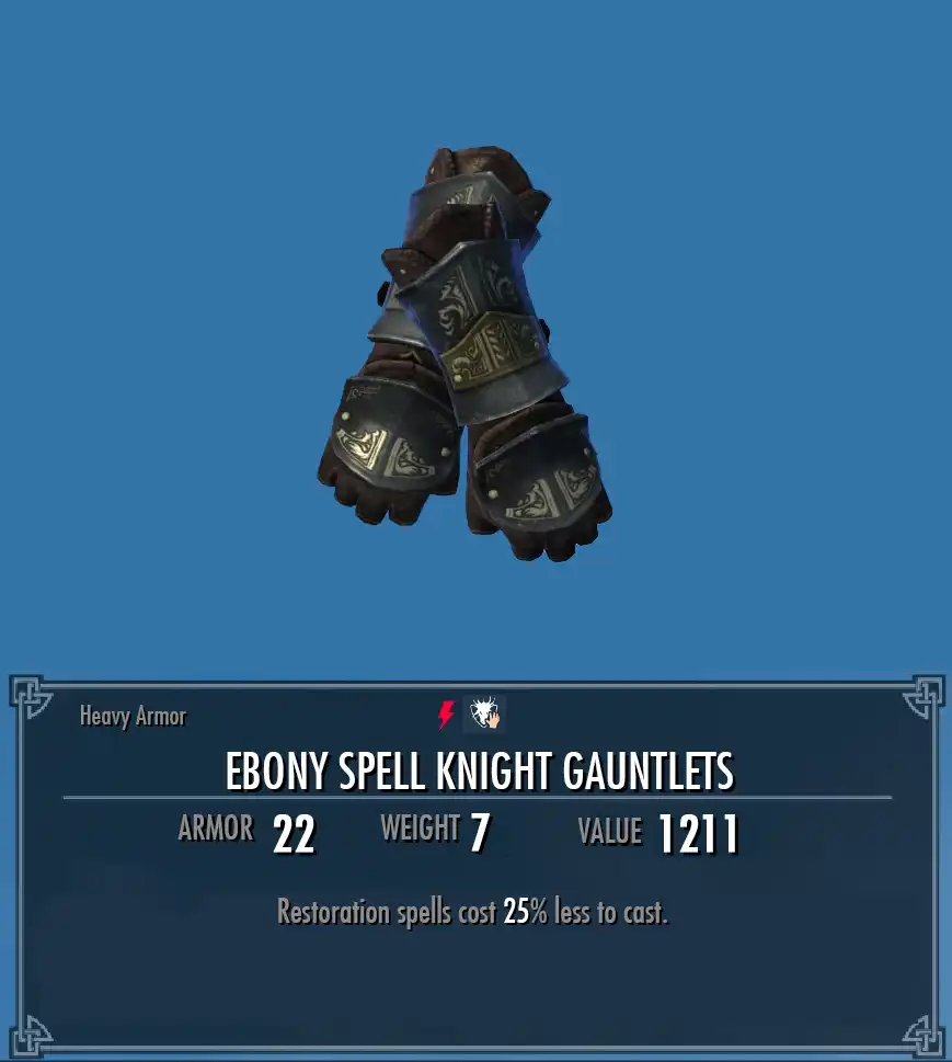 Ebony Spell Knight Gauntlets | Legacy of the Dragonborn | Fandom