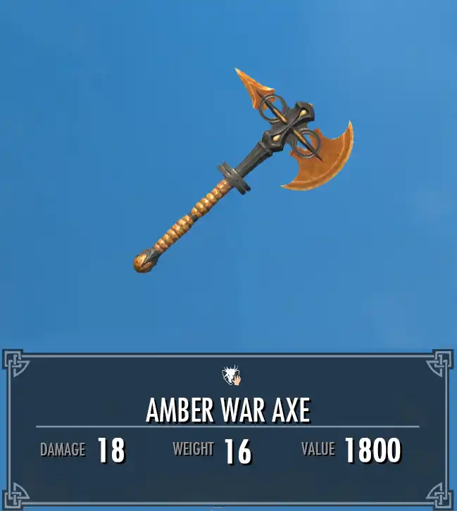 Amber War Axe | Legacy of the Dragonborn | Fandom