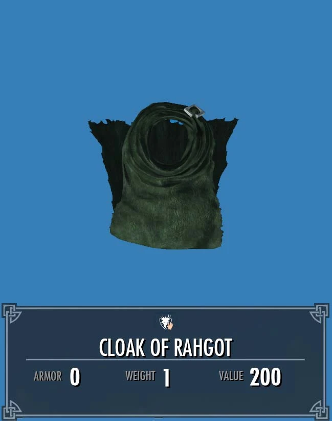 Cloak of Rahgot | Legacy of the Dragonborn | Fandom