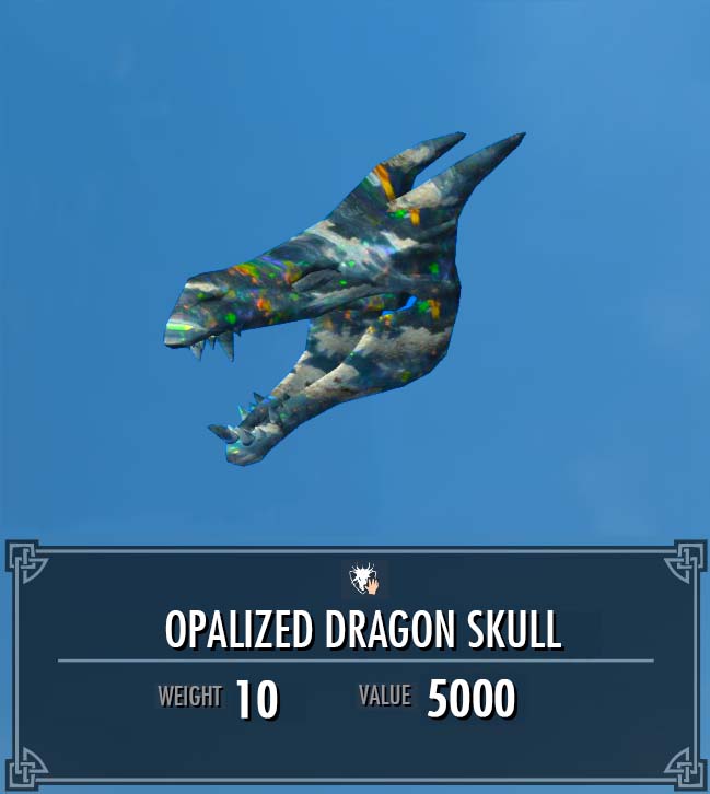 Opalized Dragon Skull | Legacy of the Dragonborn | Fandom