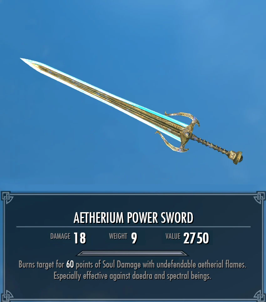 Aetherium Power Sword | Legacy of the Dragonborn | Fandom