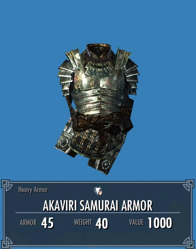 Skyrim Samurai Armor Mods
