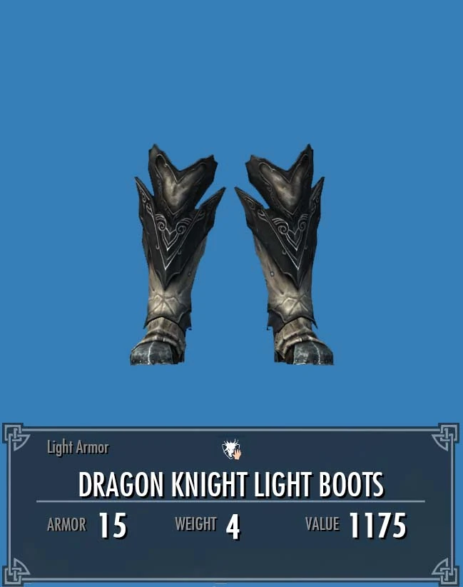 Dragon Knight Light Boots | Legacy of the Dragonborn | Fandom