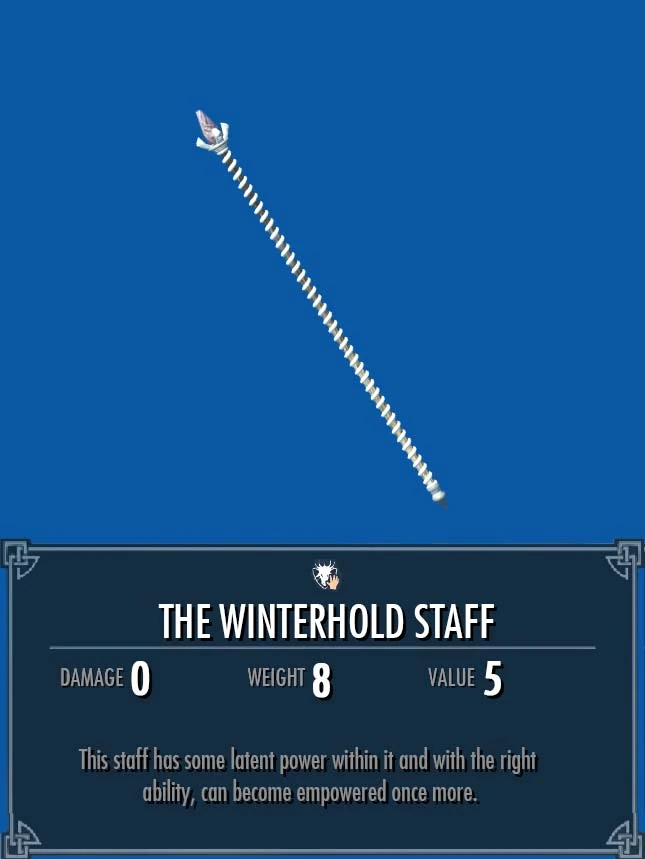 The Winterhold Staff | Legacy of the Dragonborn | Fandom