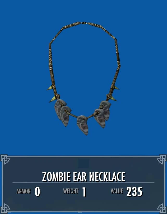 Zombie Ear Necklace | Legacy of the Dragonborn | Fandom