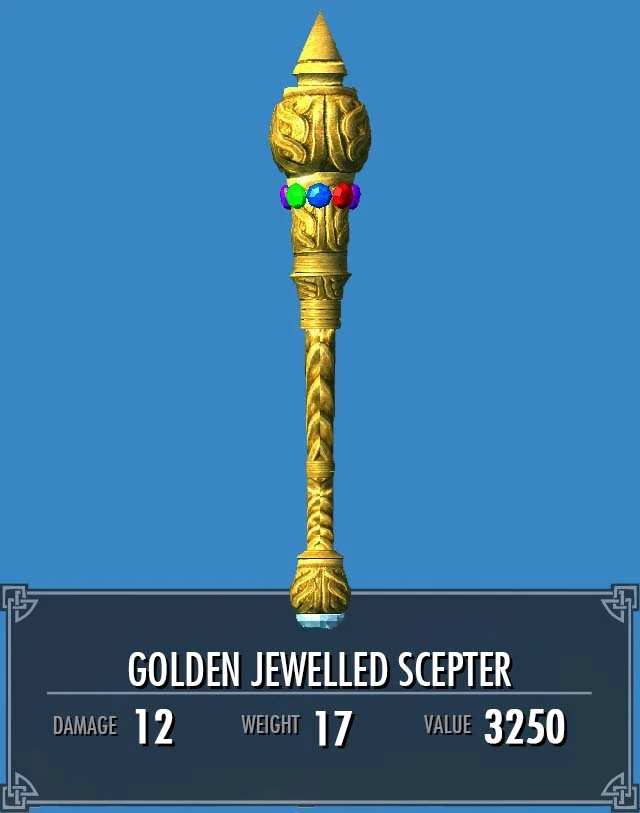 Golden Jewelled Scepter | Legacy of the Dragonborn | Fandom