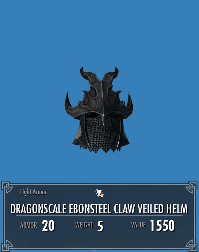Dragonscale Ebonsteel Claw Veiled Helm Legacy Of The Dragonborn Fandom