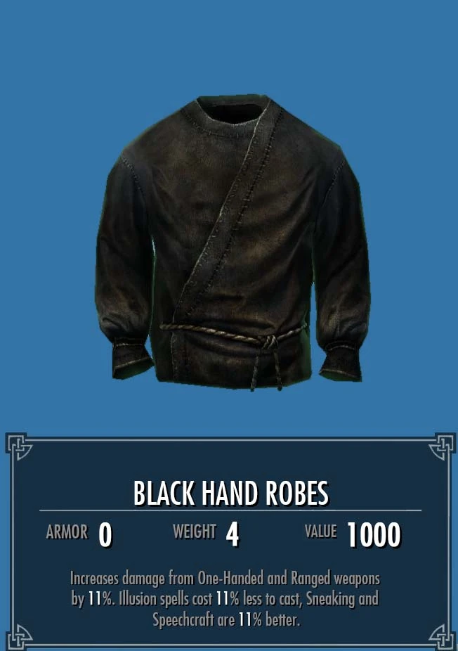 Black Hand Robes | Legacy of the Dragonborn | Fandom