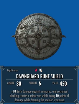 Dawnguard Rune Shield | Legacy of the Dragonborn | Fandom