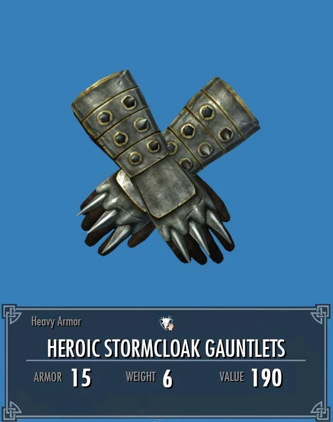 Heroic Stormcloak Gauntlets | Legacy of the Dragonborn | Fandom