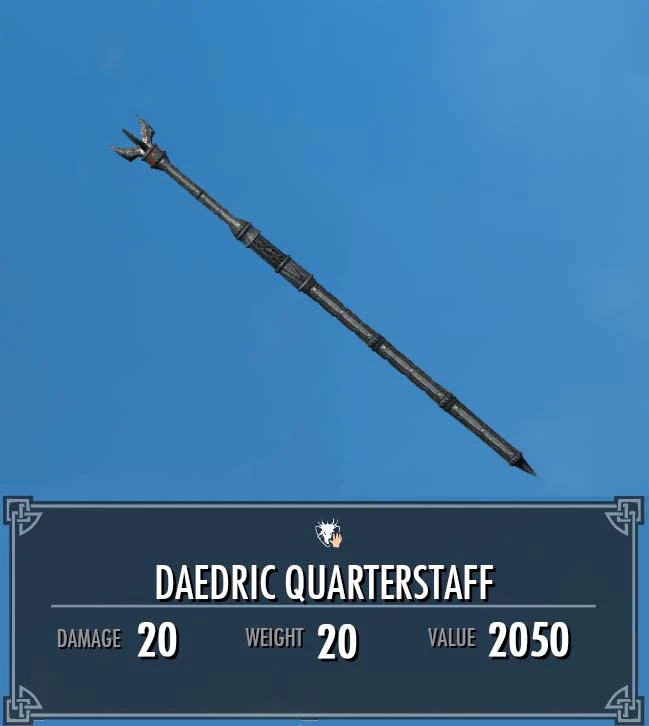 Daedric Quarterstaff (Heavy Armory) | Legacy of the Dragonborn | Fandom