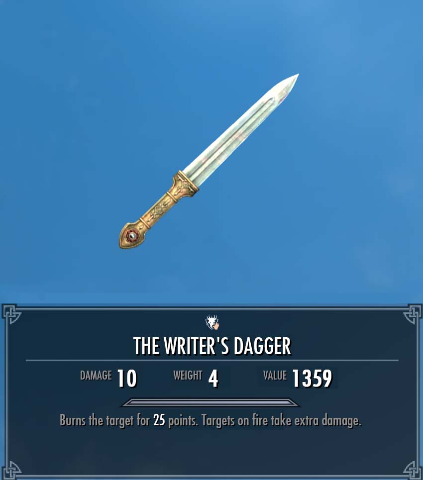 The Writers Dagger Legacy Of The Dragonborn Fandom