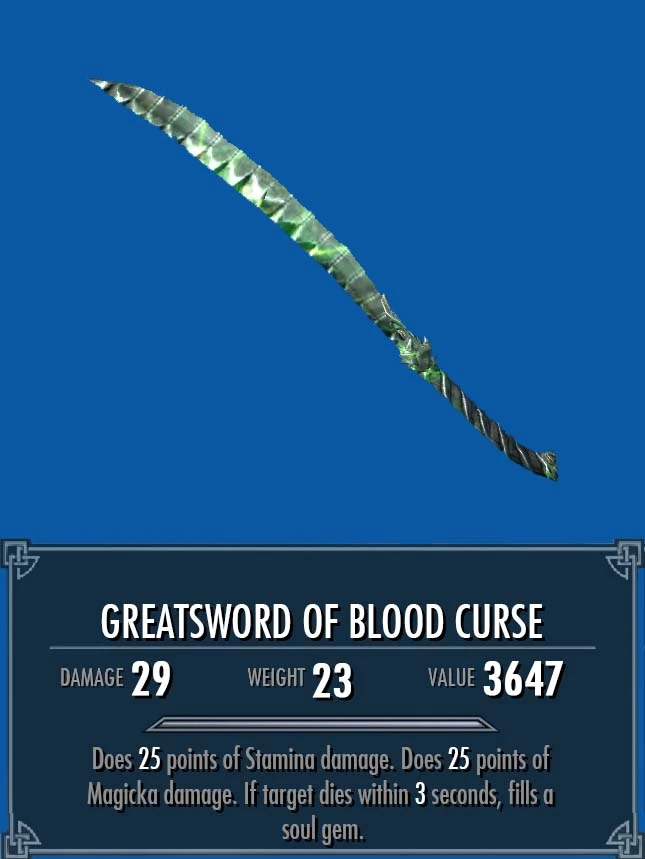 Greatsword of Blood Curse | Legacy of the Dragonborn | Fandom