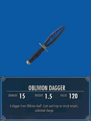 Oblivion Dagger | Legacy of the Dragonborn | Fandom