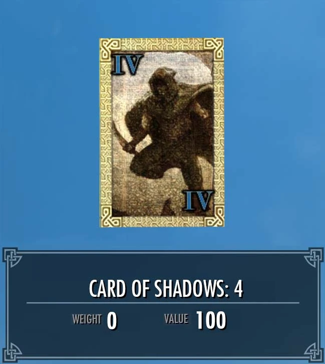 Card of Shadows: 4 | Legacy of the Dragonborn | Fandom