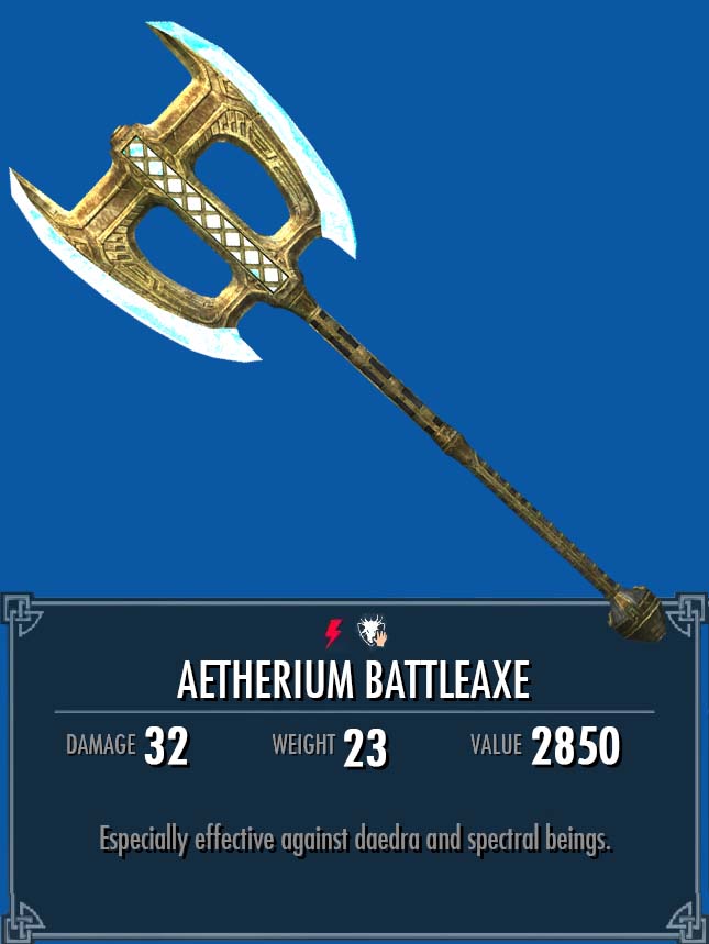 Aetherium Battleaxe Legacy Of The Dragonborn Fandom