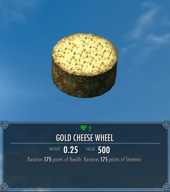 Gold Cheese Wheel | Legacy of the Dragonborn | Fandom