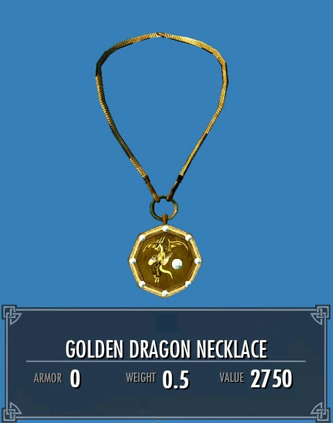 Golden Dragon Necklace | Legacy of the Dragonborn | Fandom