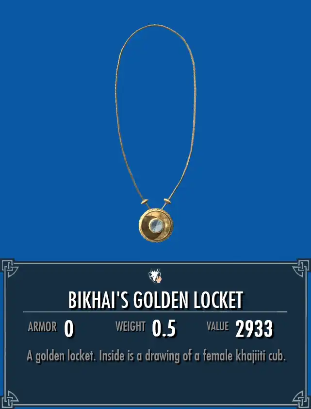Bikhai's Golden Locket | Legacy of the Dragonborn | Fandom