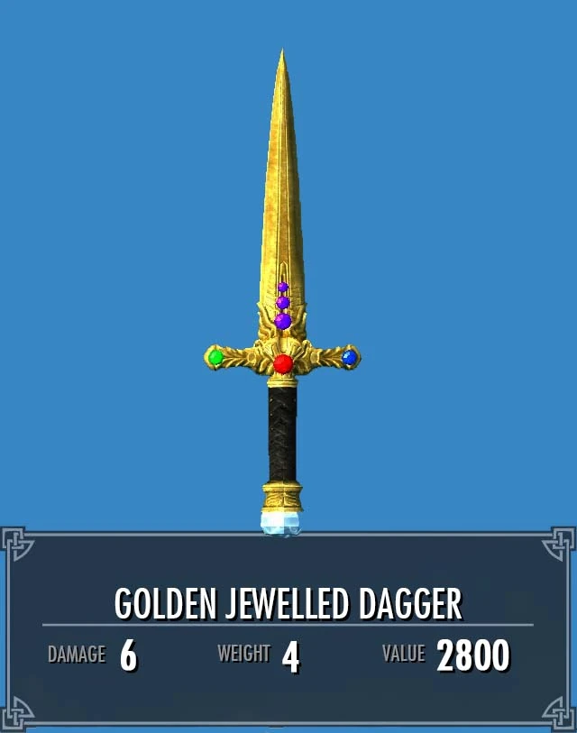 Golden Jewelled Dagger | Legacy of the Dragonborn | Fandom