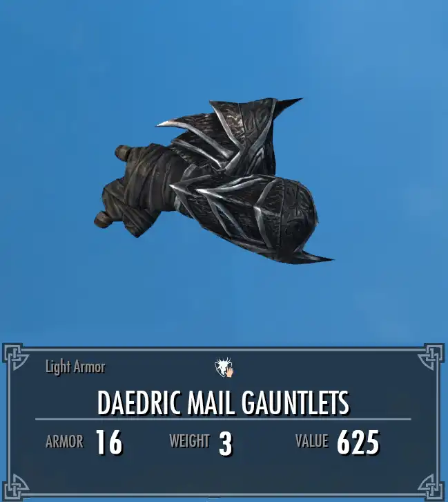 Daedric Mail Gauntlets | Legacy of the Dragonborn | Fandom