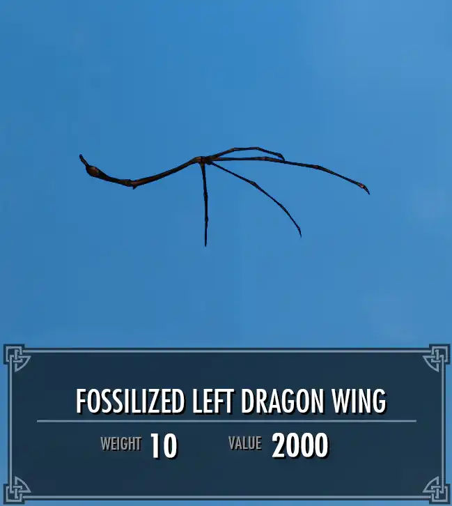 Fossilized Left Dragon Wing | Legacy of the Dragonborn | Fandom