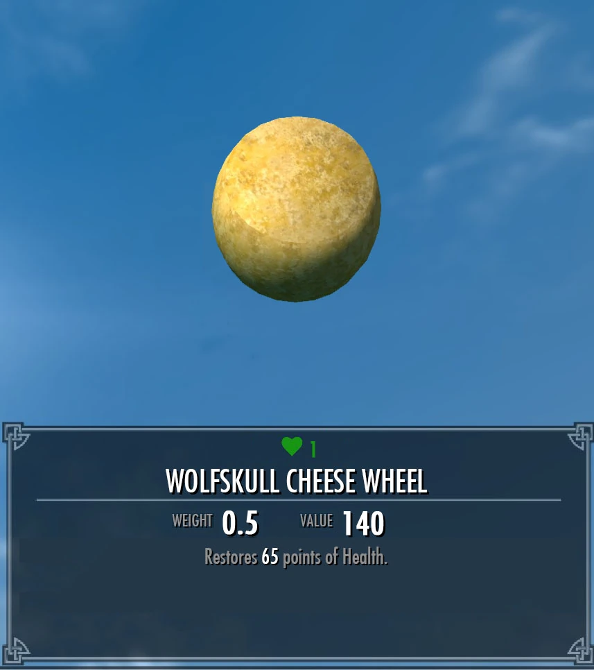 Wolfskull Cheese Wheel | Legacy of the Dragonborn | Fandom