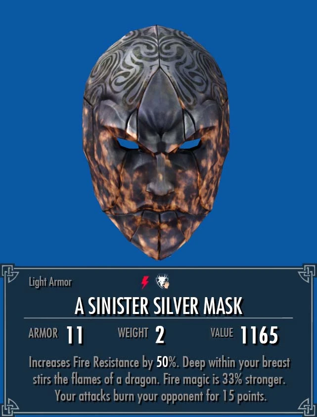 A Sinister Silver Mask | Legacy of the Dragonborn | Fandom