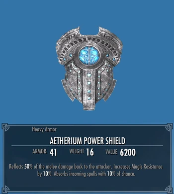 Aetherium Power Shield | Legacy of the Dragonborn | Fandom