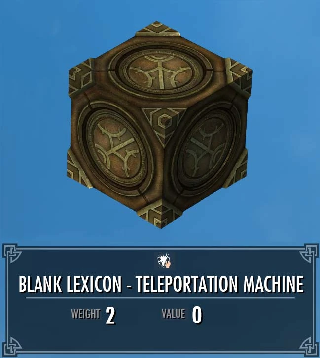 Blank Lexicon - Teleportation Machine | Legacy of the Dragonborn | Fandom