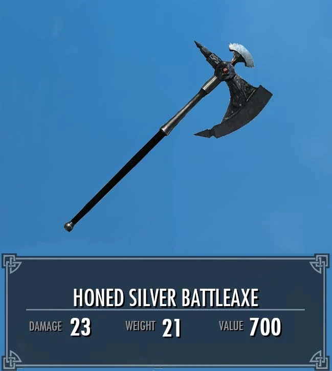Honed Silver Battleaxe | Legacy of the Dragonborn | Fandom