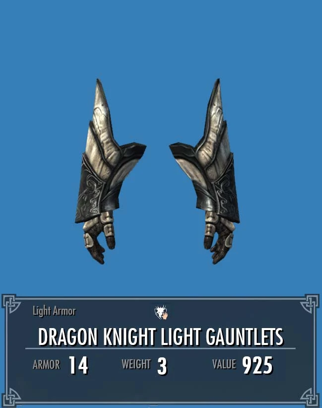 Dragon Knight Light Gauntlets | Legacy of the Dragonborn | Fandom