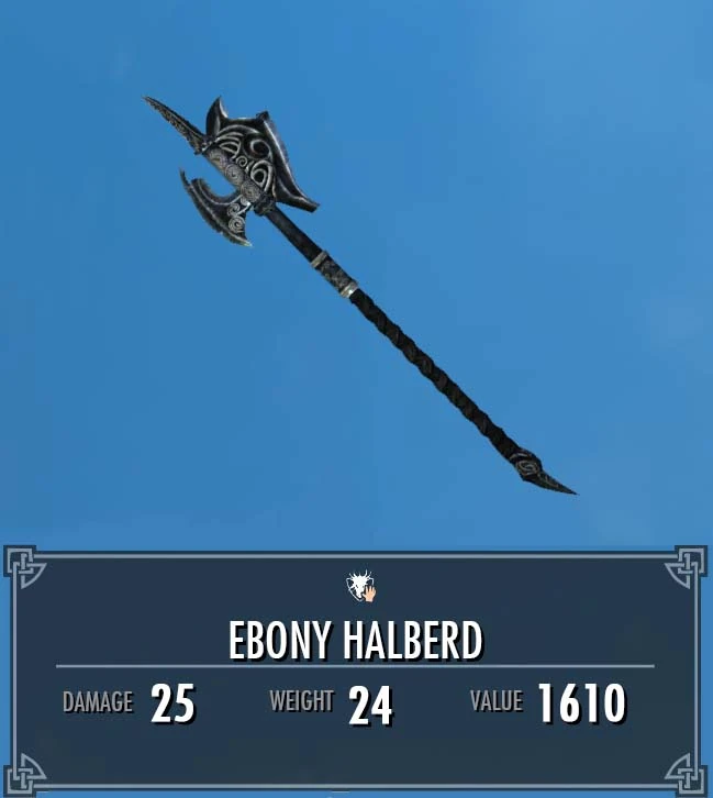 Ebony Halberd | Legacy of the Dragonborn | Fandom