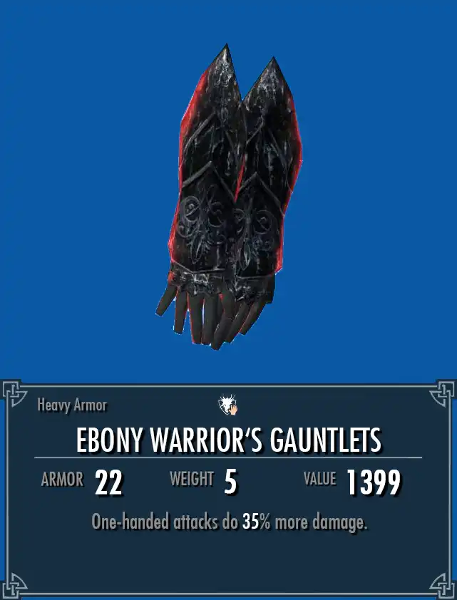 Ebony Warrior's Gauntlets | Legacy of the Dragonborn | Fandom