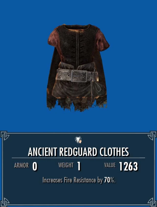 Redguard Clothes Skyrim