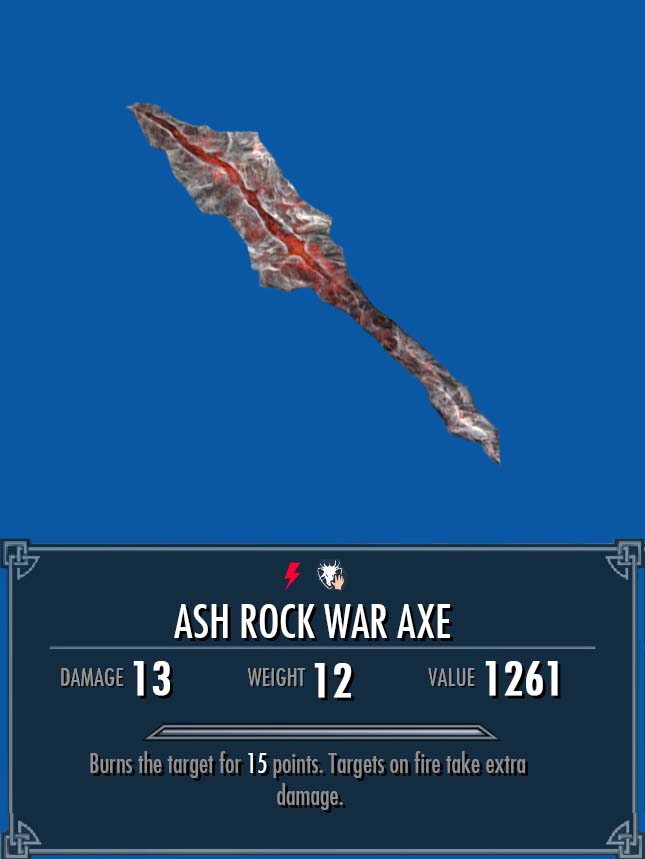 Ash Rock War Axe Legacy Of The Dragonborn Fandom