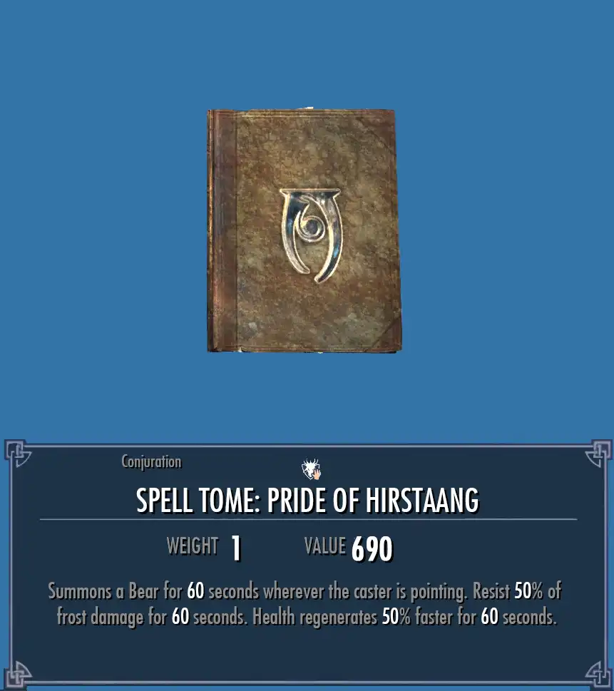 Spell Tome: Pride of Hirstaang | Legacy of the Dragonborn | Fandom